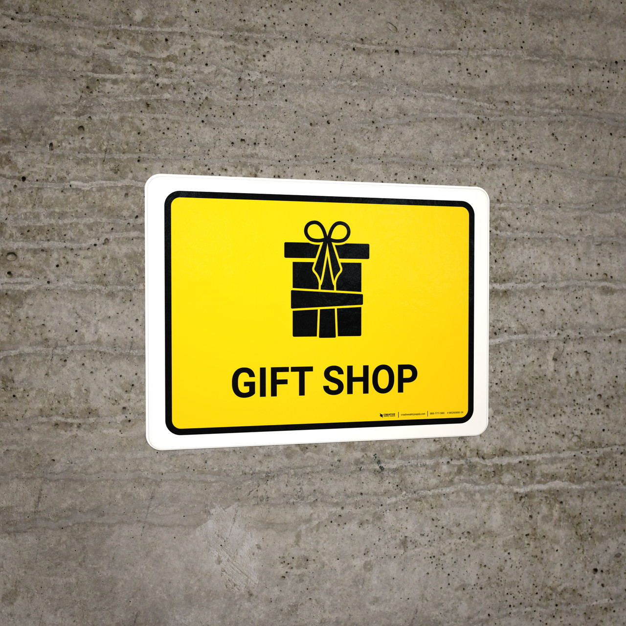 Gift Shop Yellow Landscape - Wall Sign