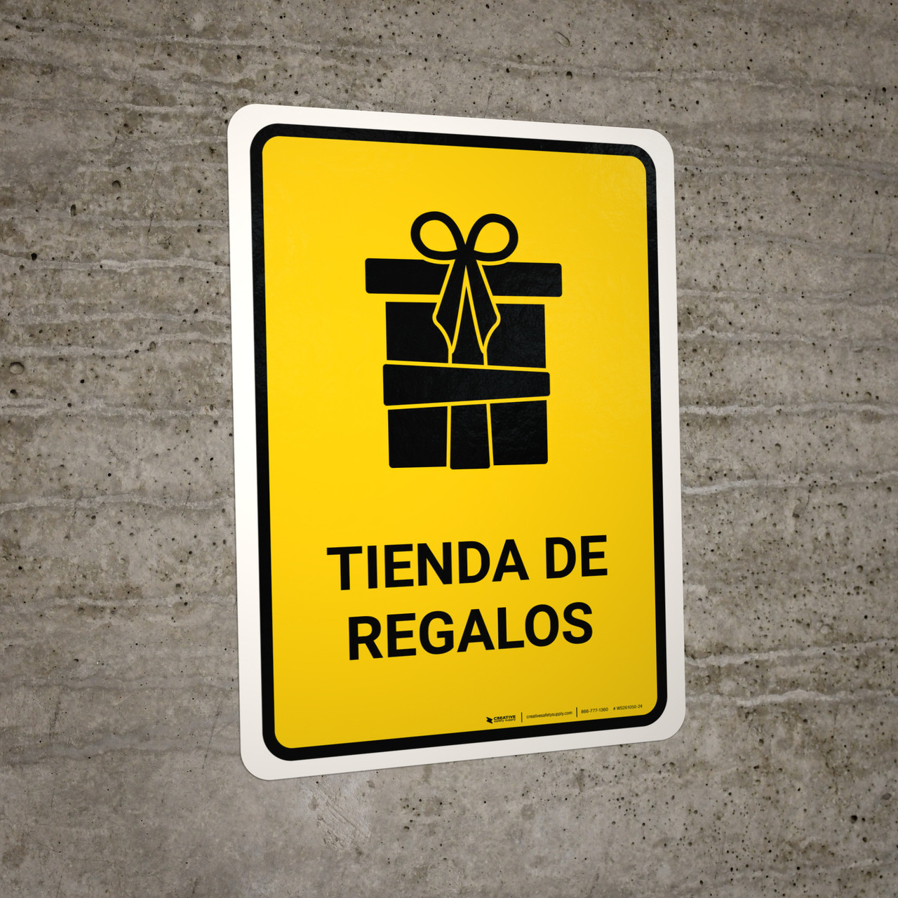 Gift Shop Yellow Spanish Portrait - Wall Sign