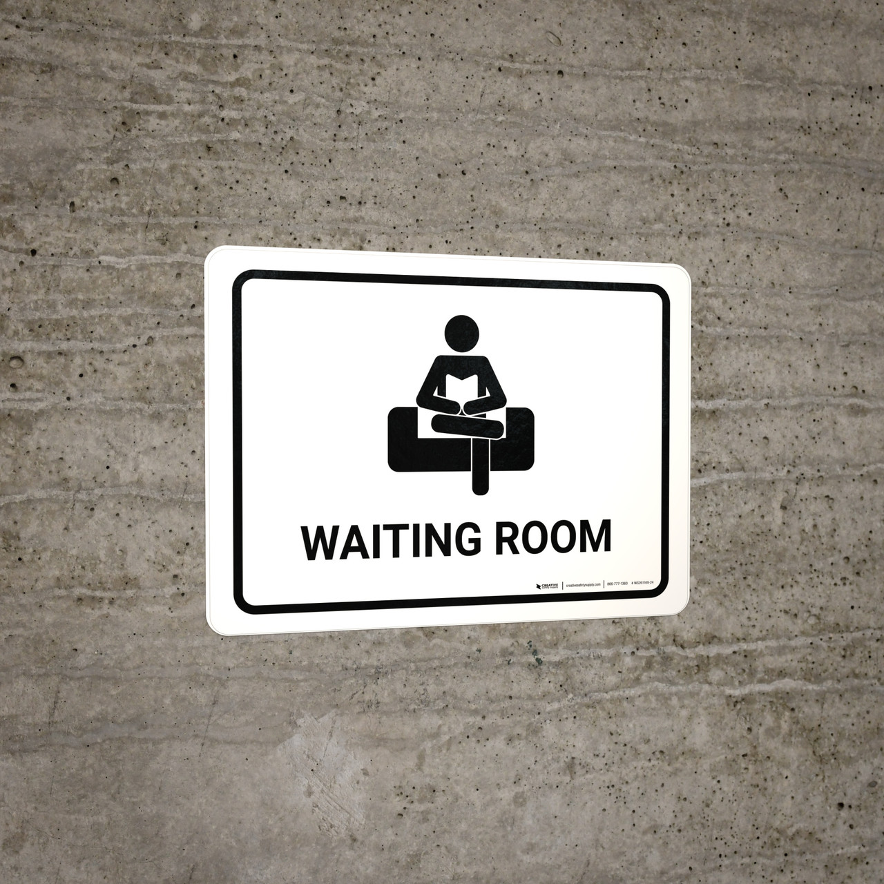 Waiting Room White Landscape - Wall Sign