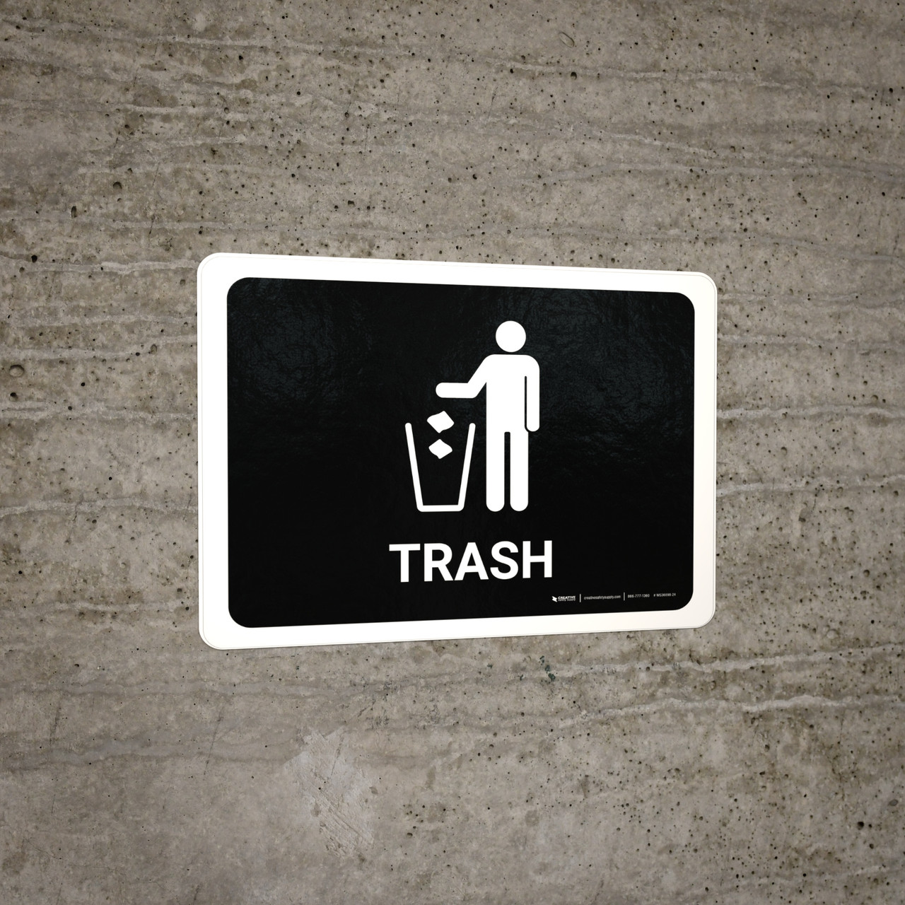 Trash Black Landscape - Wall Sign
