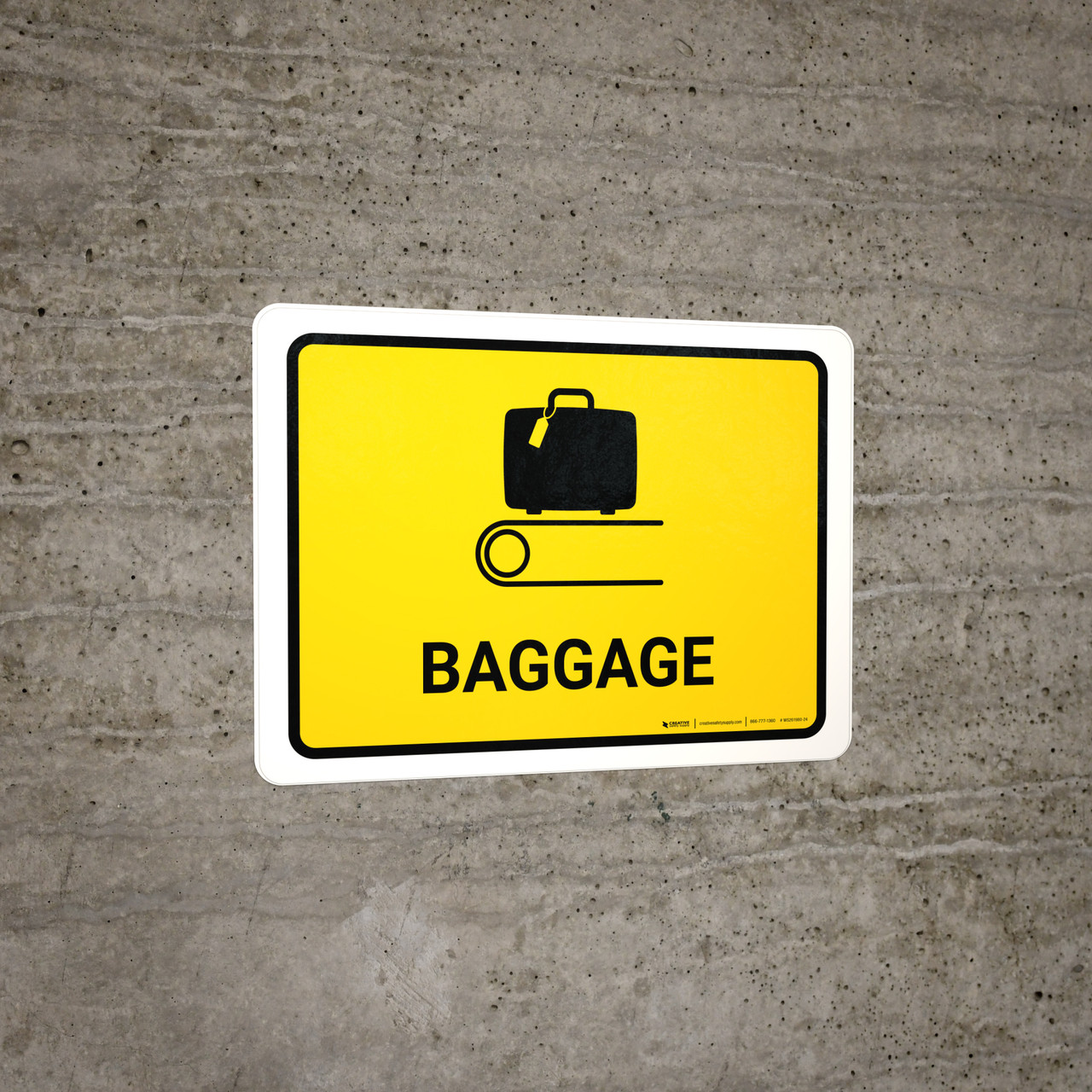 Baggage Yellow Landscape - Wall Sign | Creative Safety Supply