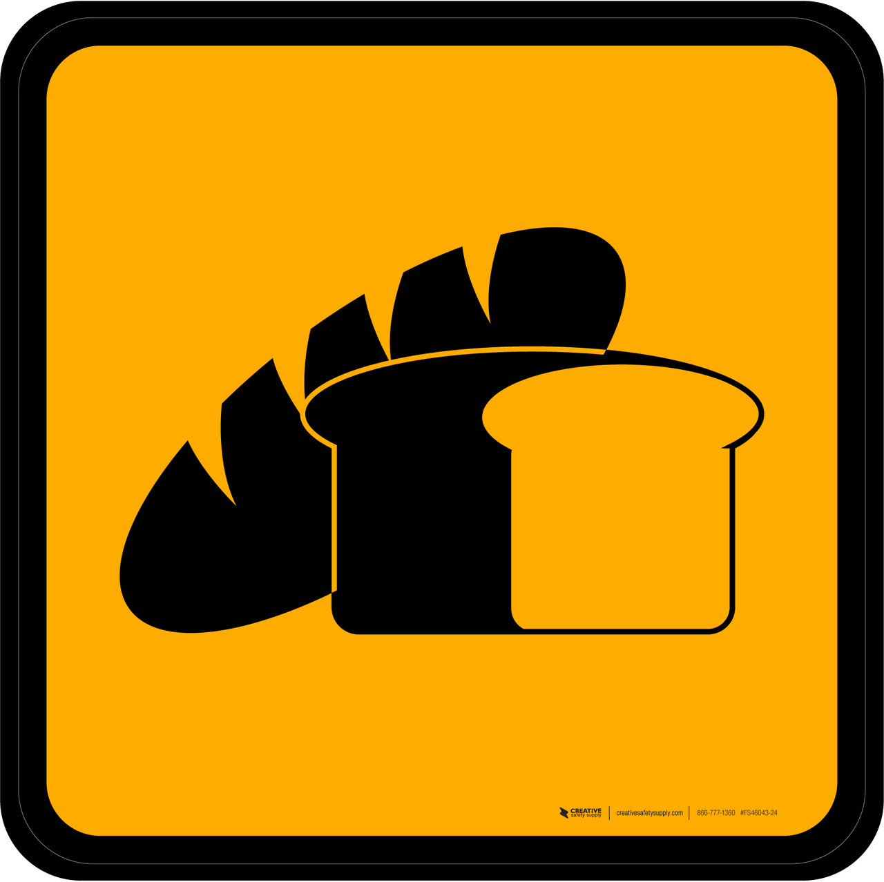 Bread Icon Square - Floor Sign