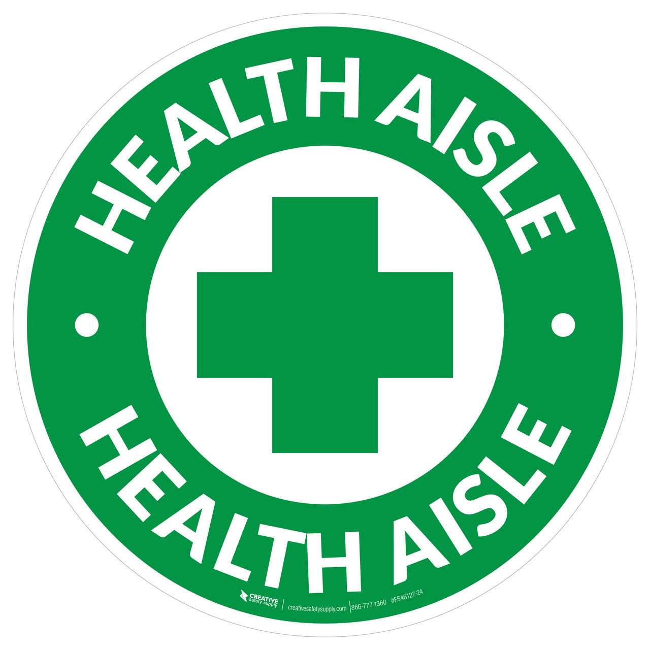 Health Aisle with Icon Circle - Floor Sign