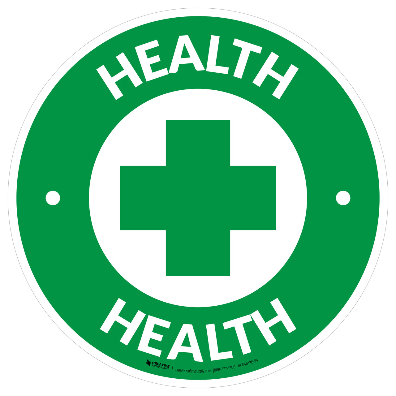 Health with Icon Circle - Floor Sign