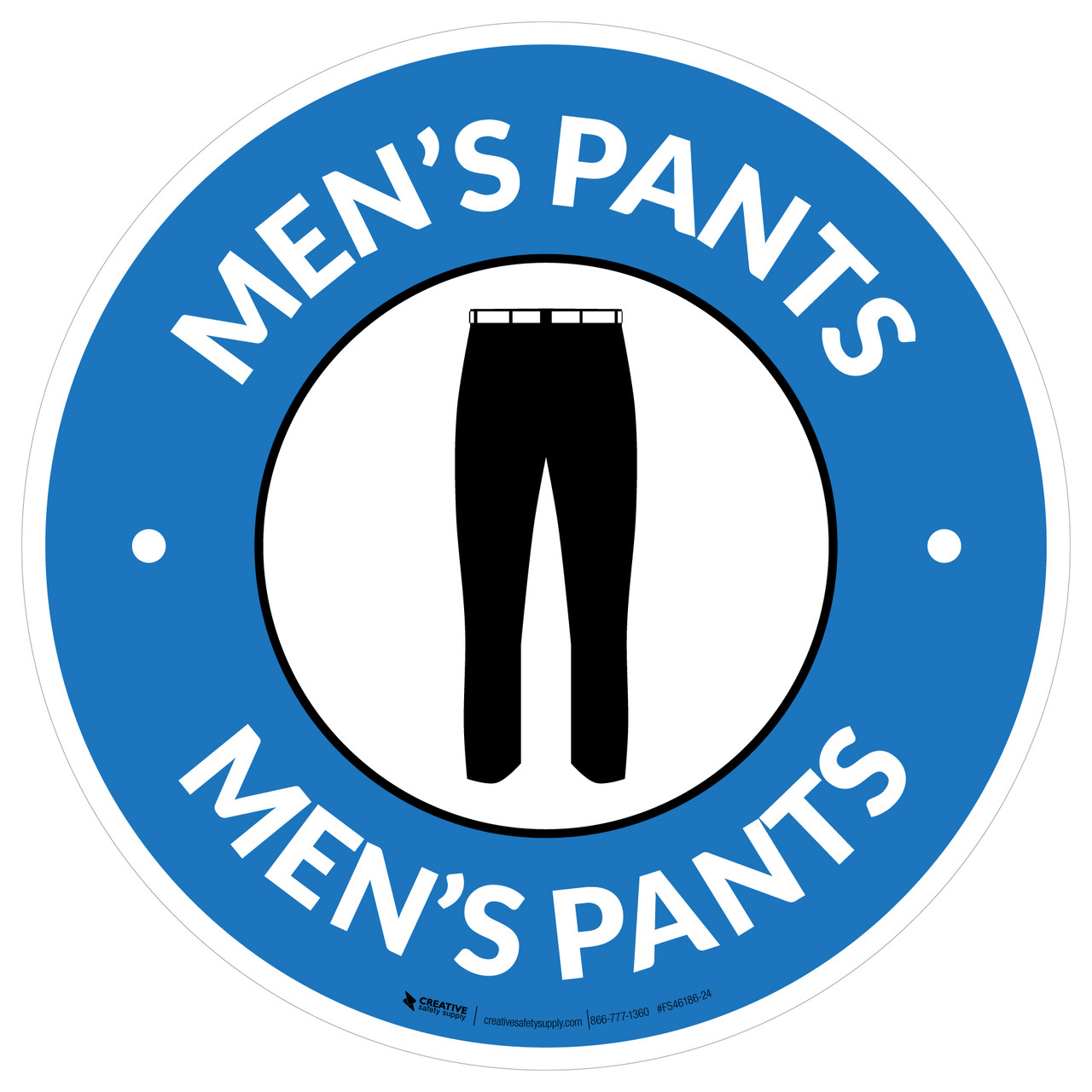 Mens Pants with Icon Circle - Floor Sign