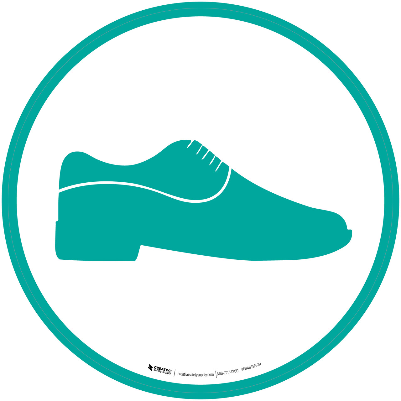 Mens Shoes Icon Circle - Floor Sign