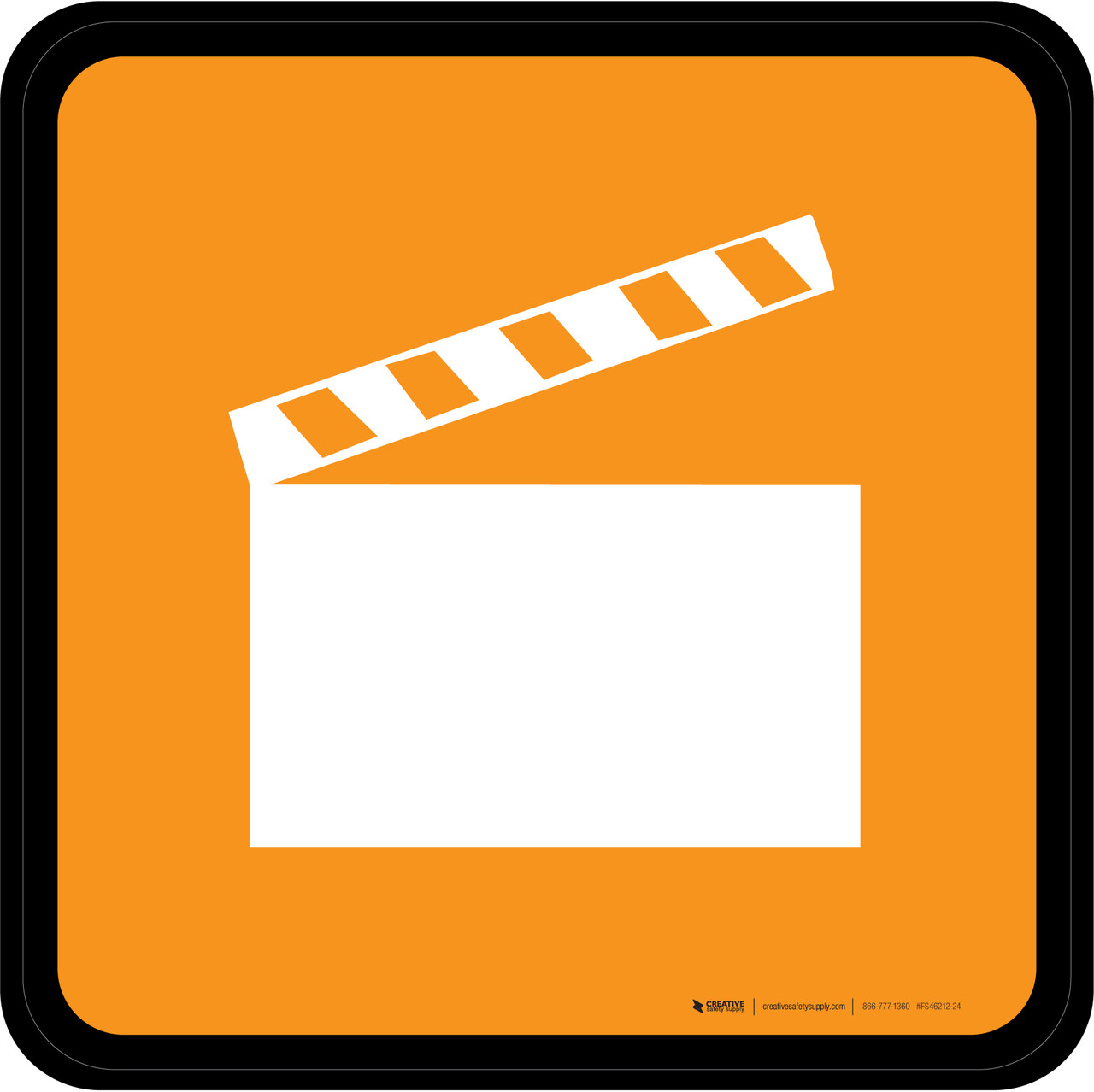 Movies Icon Square - Floor Sign | Creative Safety Supply