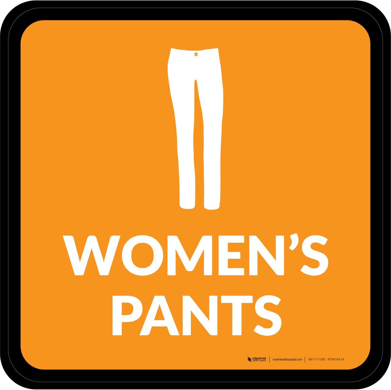 Womens Pants with Icon Square - Floor Sign