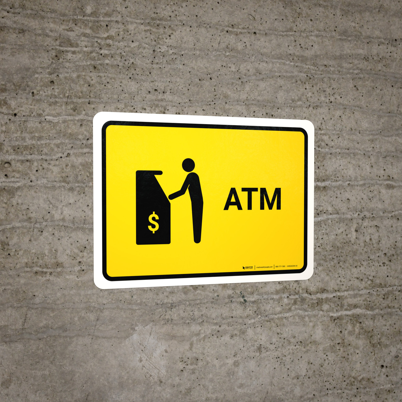 ATM Yellow Landscape - Wall Sign