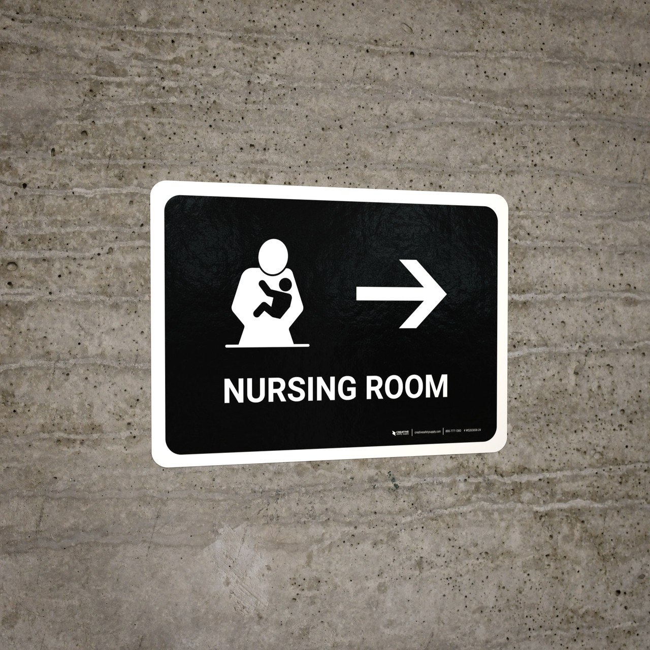Nursing Room With Right Arrow Black Landscape - Wall Sign | Creative ...