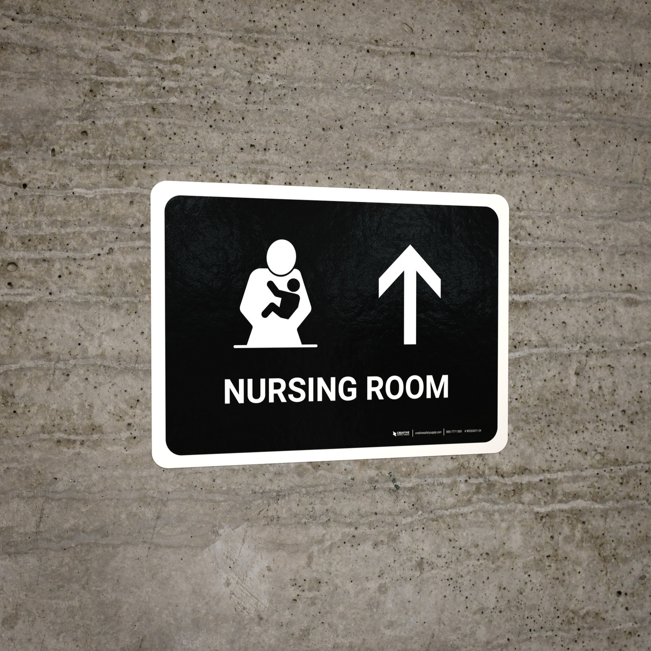 Nursing Room With Up Arrow Black Landscape - Wall Sign | Creative ...