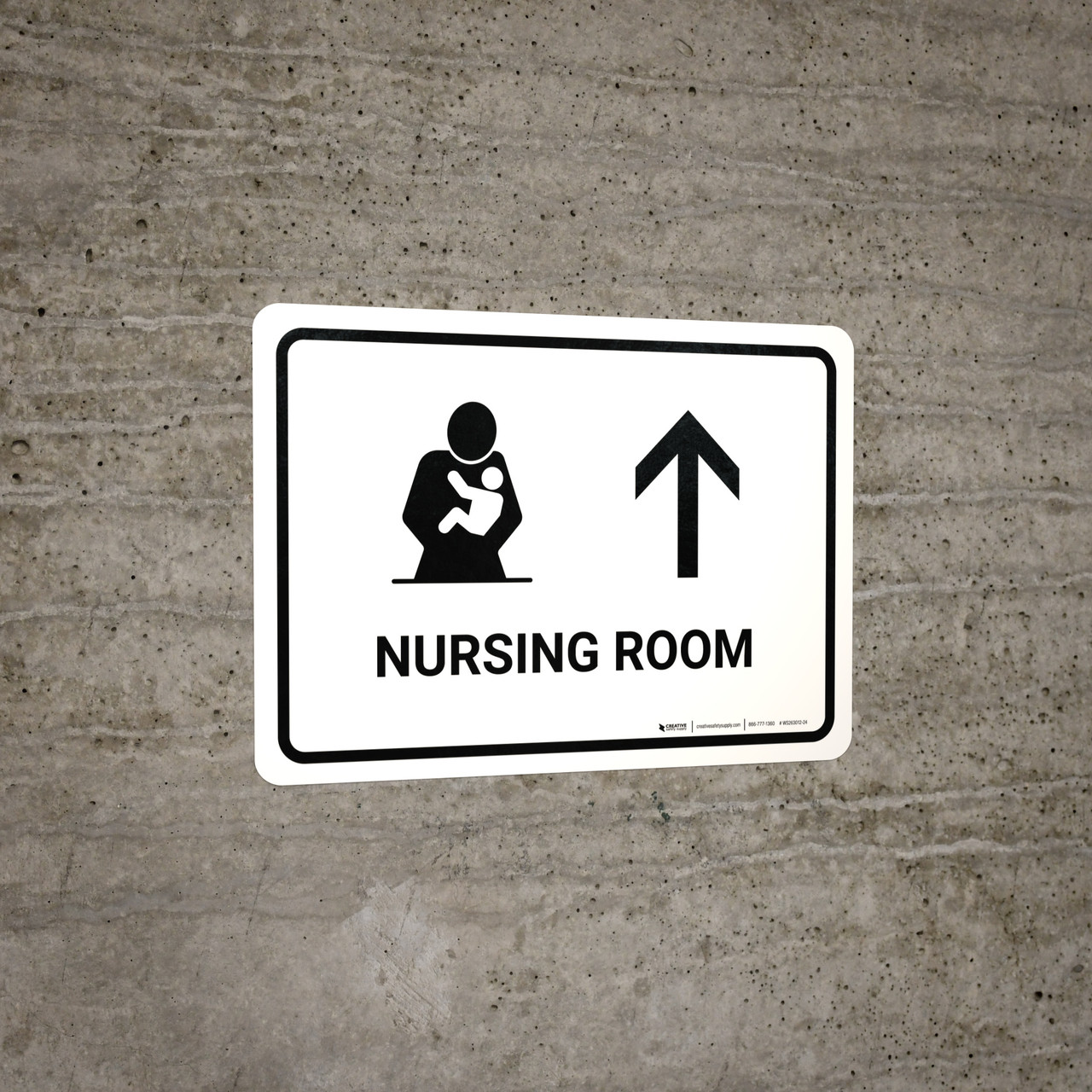 Nursing Room With Up Arrow White Landscape - Wall Sign | Creative ...