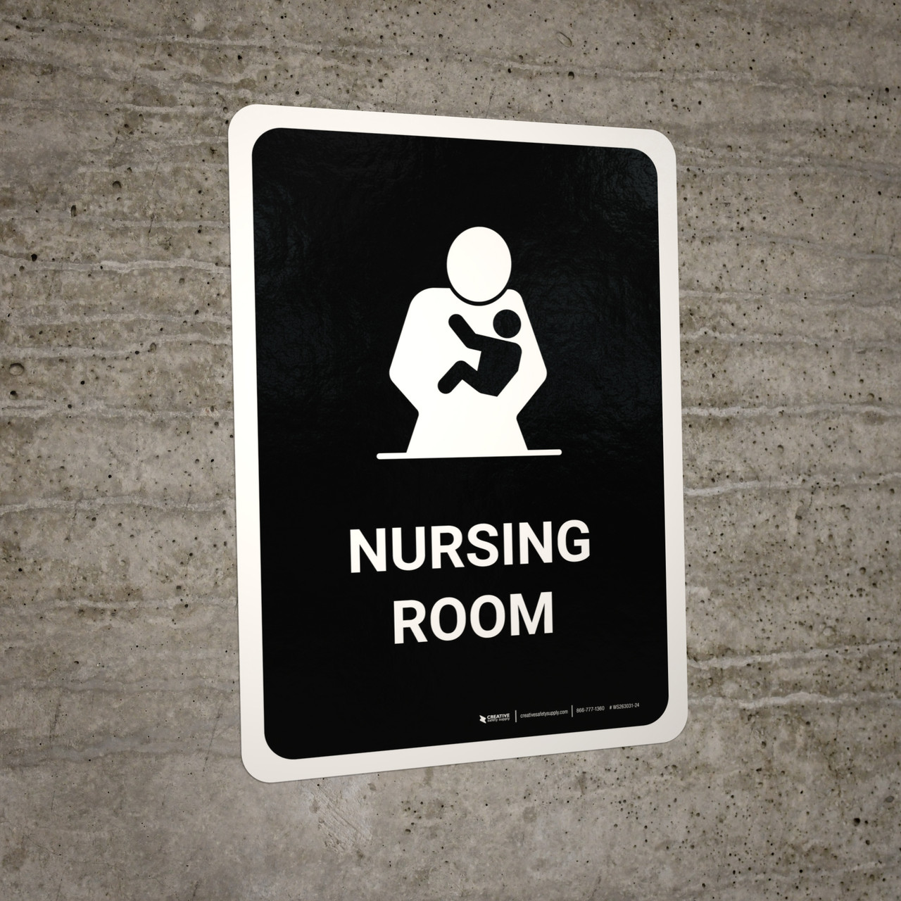 Nursing Room Black Portrait - Wall Sign | Creative Safety Supply