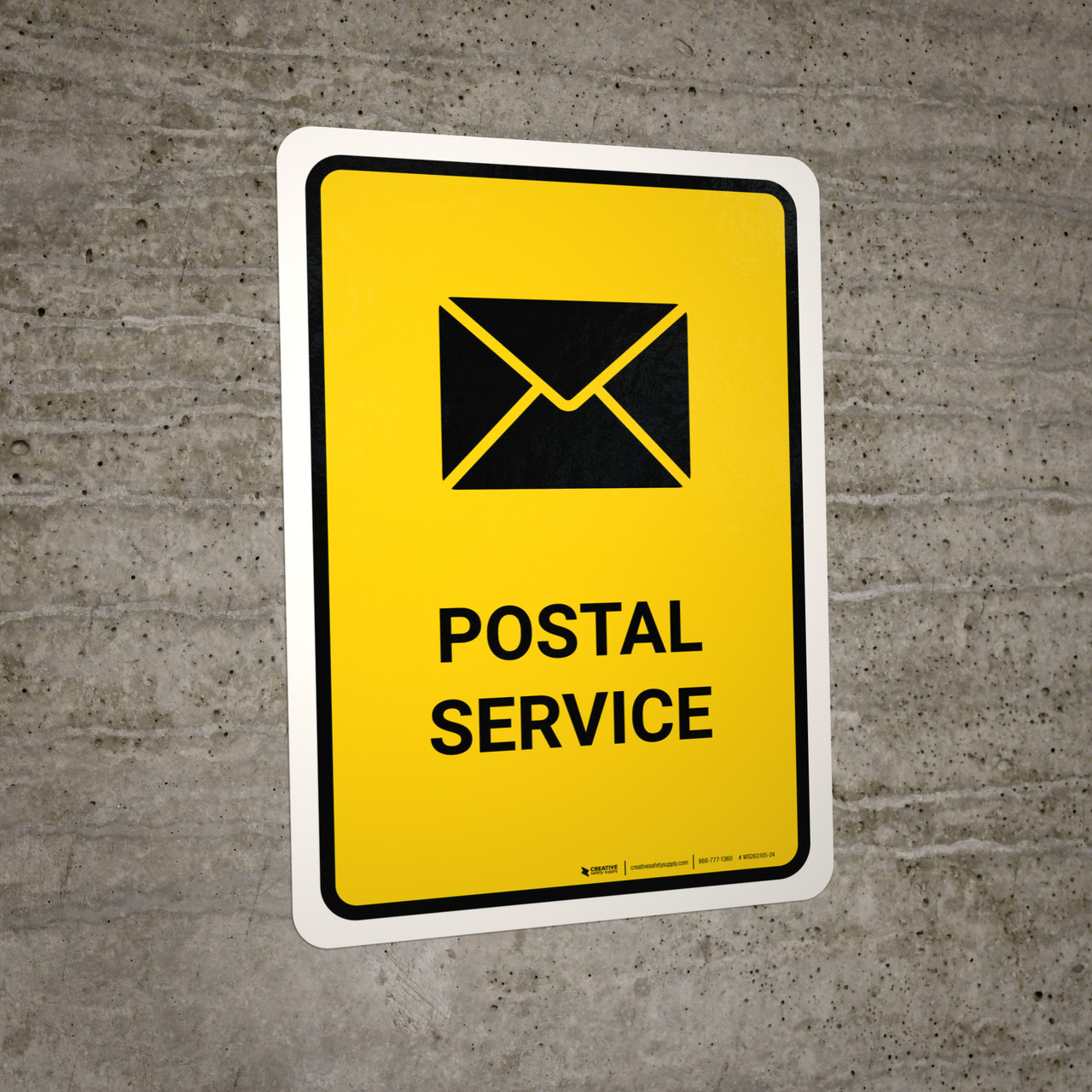 Postal Service Yellow Portrait - Wall Sign