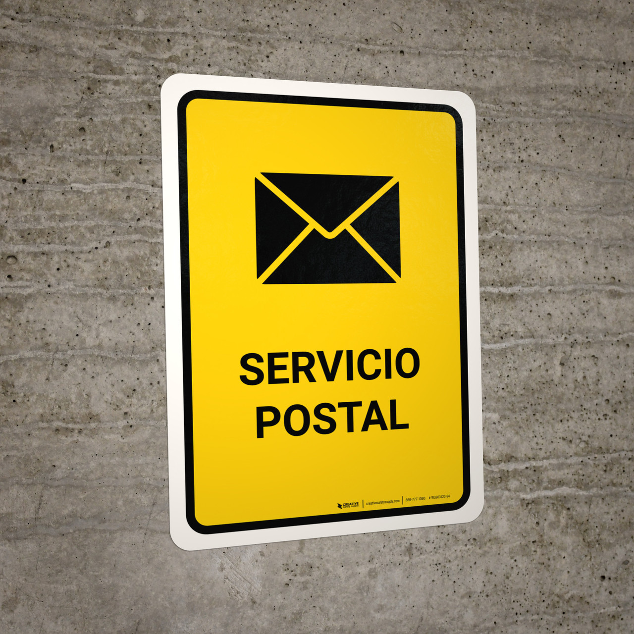 Postal Service Yellow Spanish Portrait - Wall Sign