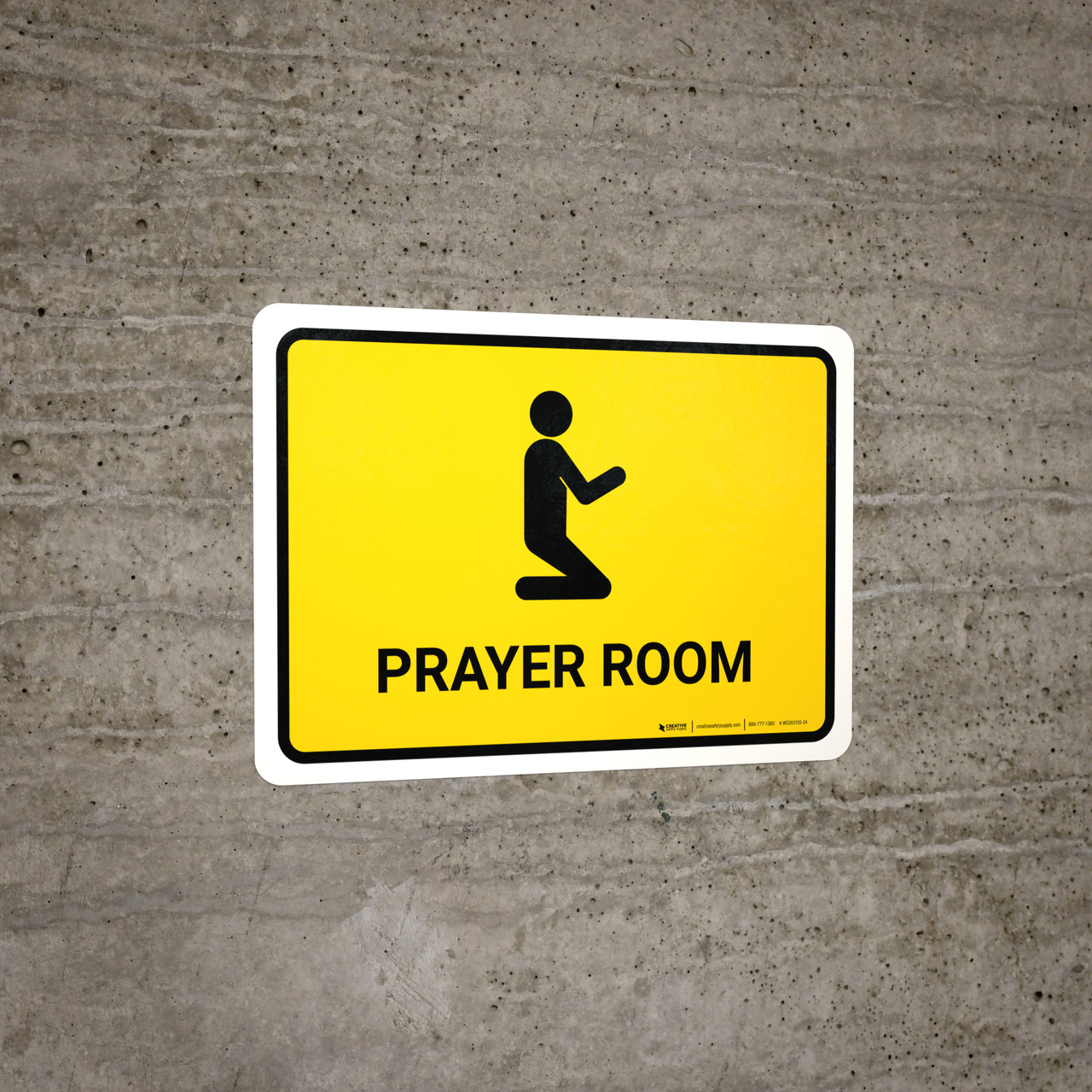 Prayer Room Yellow Landscape - Wall Sign