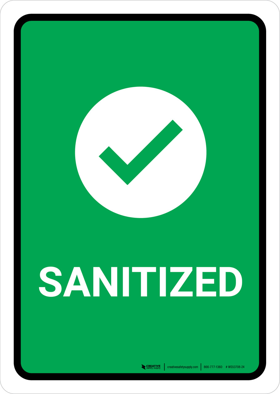 Sanitized with Icon Portrait - Wall Sign