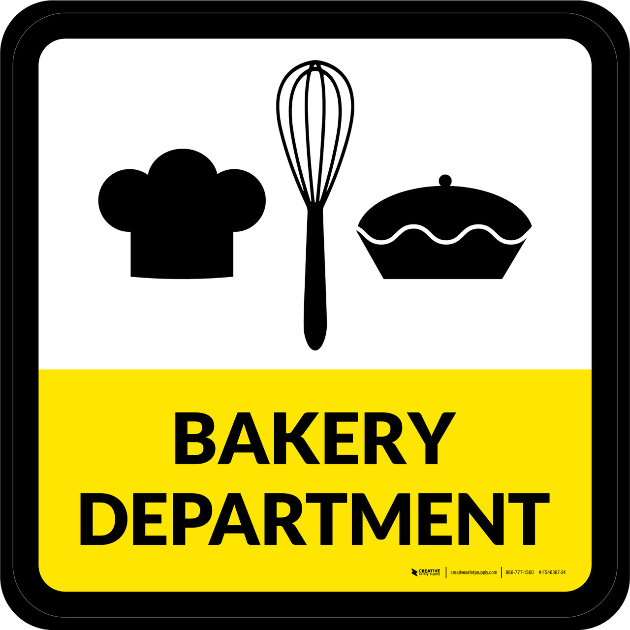 Bakery Department Square - Floor Sign
