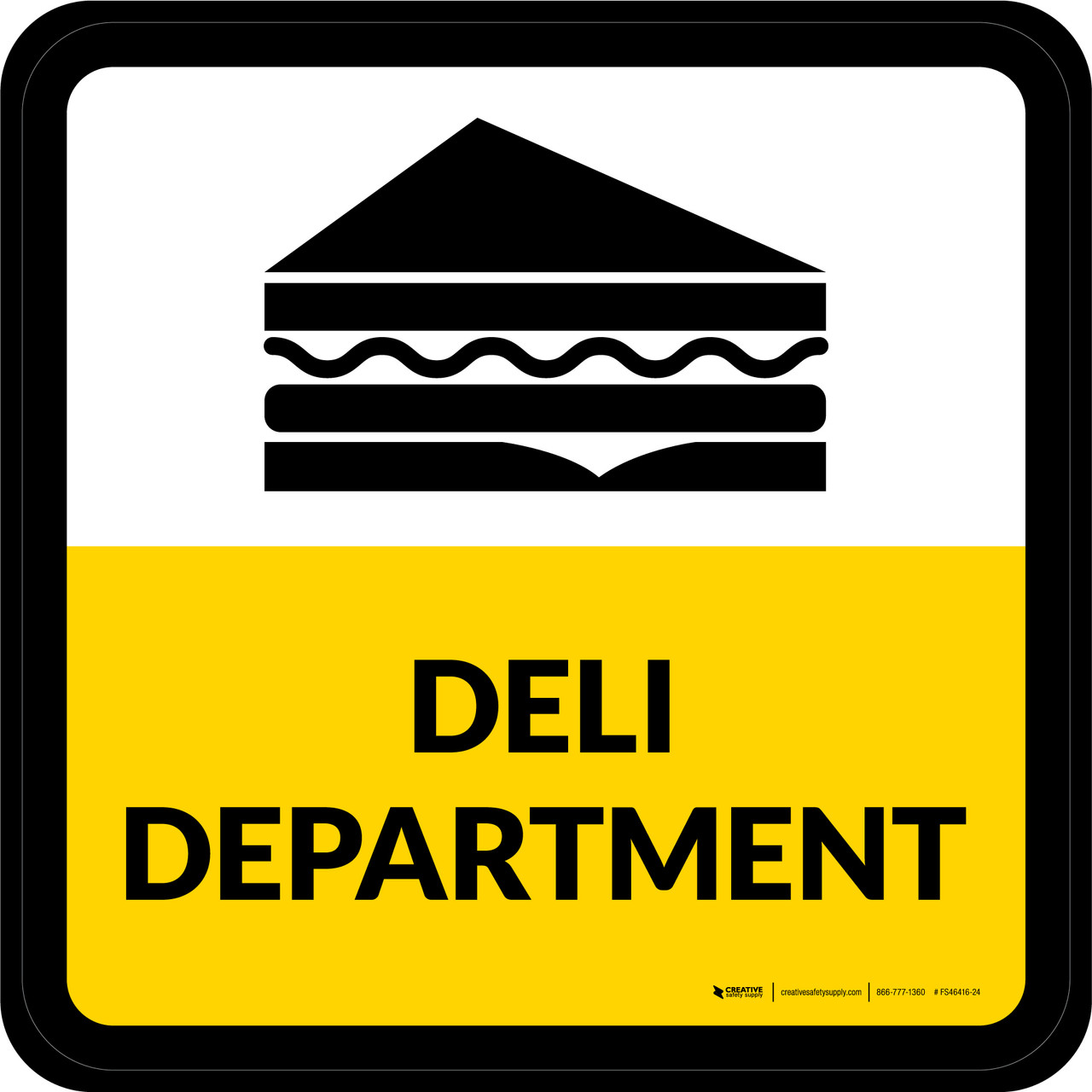 Deli Department Square - Floor Sign