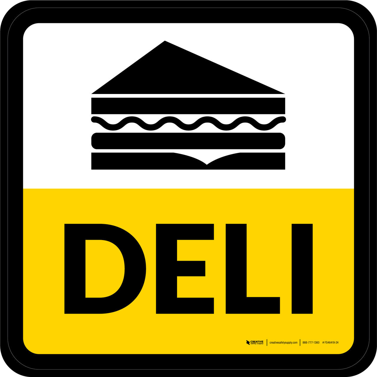 Deli Square - Floor Sign