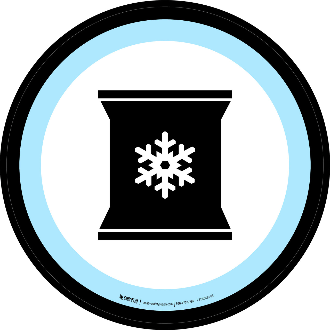 Frozen Foods Graphic Circle - Floor Sign | Creative Safety Supply