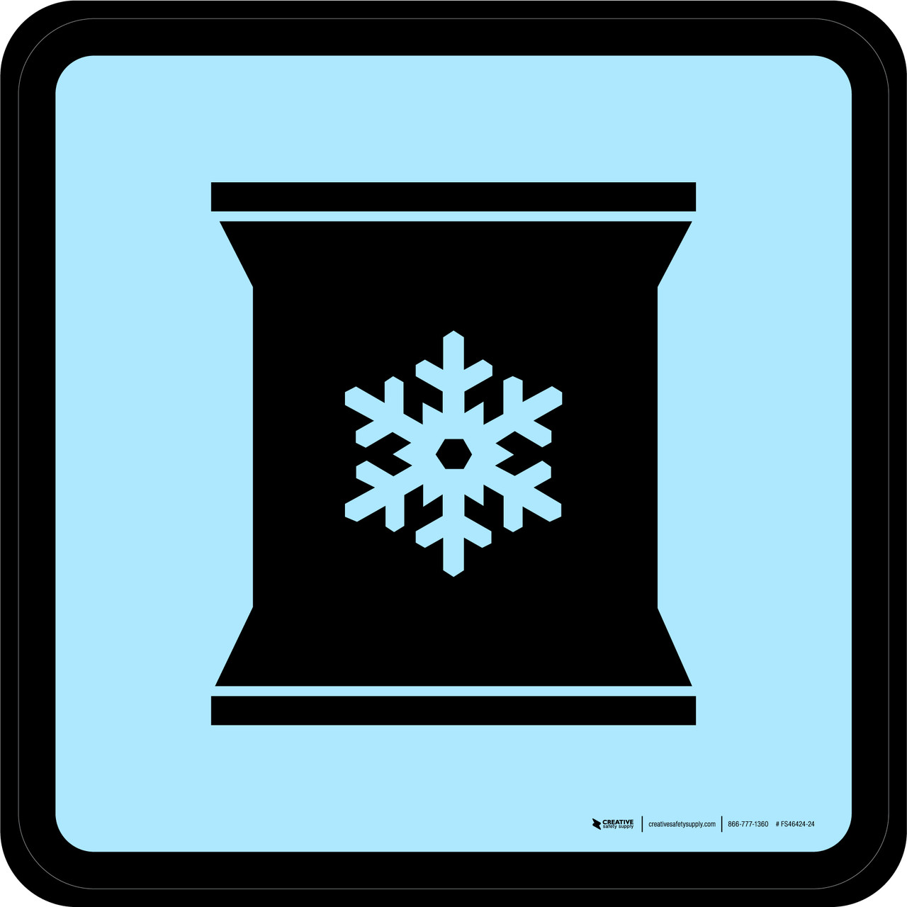 Frozen Foods Graphic Square - Floor Sign | Creative Safety Supply