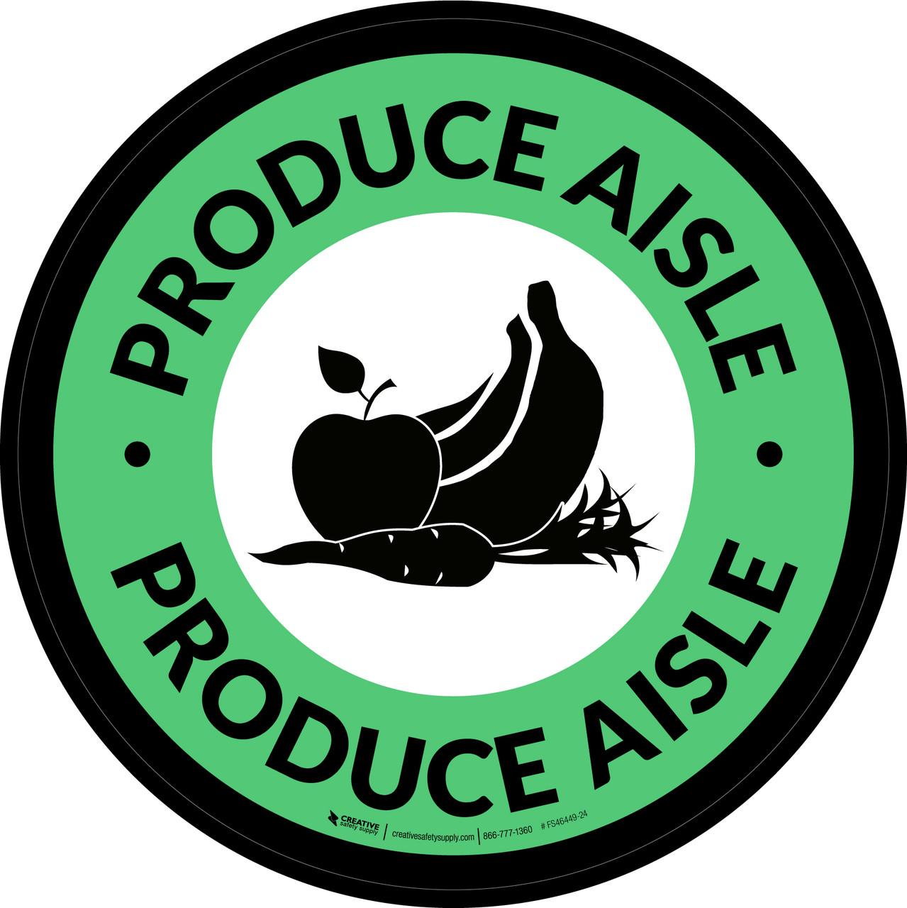 Produce Aisle Circle - Floor Sign | Creative Safety Supply
