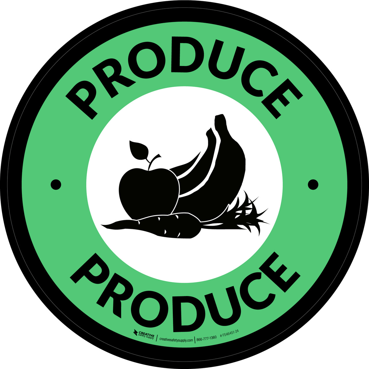 Produce Circle - Floor Sign