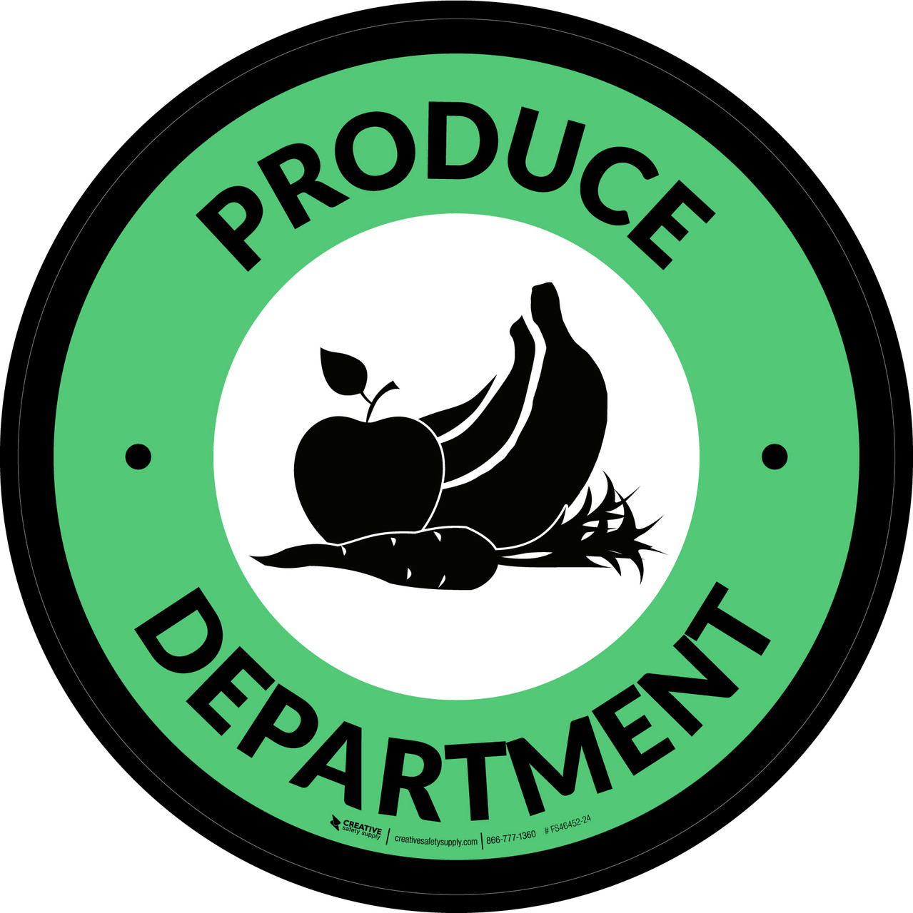 Produce Department Circle - Floor Sign