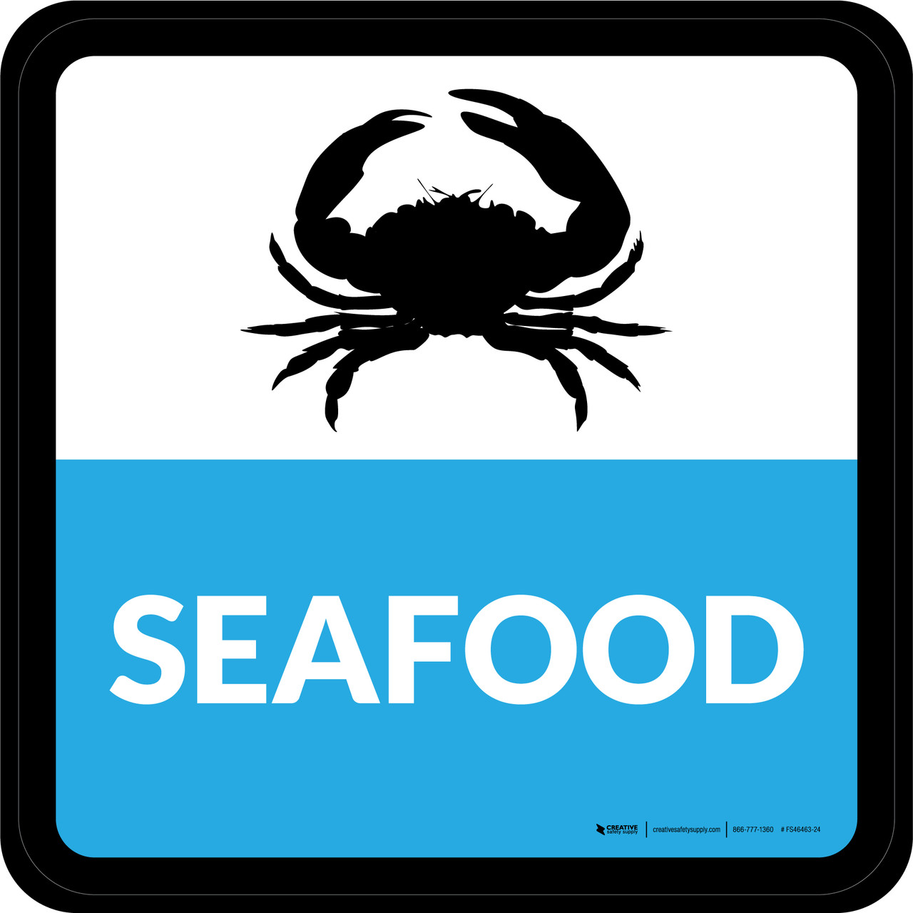 Seafood Square - Floor Sign