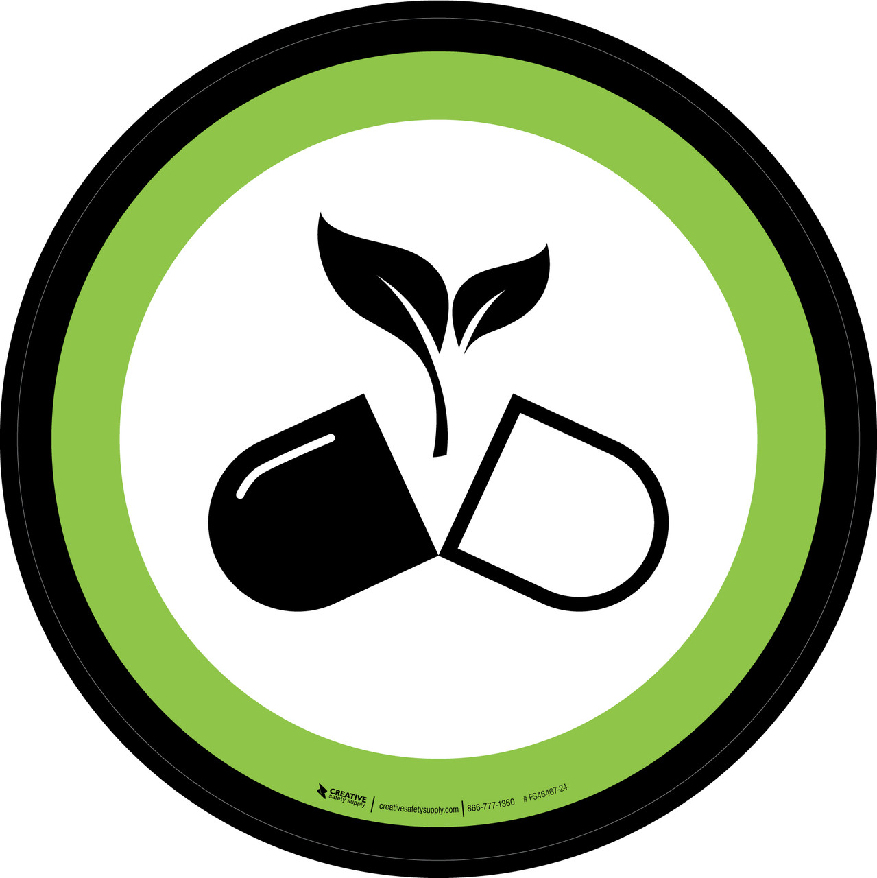 Vitamins & Supplements Graphic Circle - Floor Sign