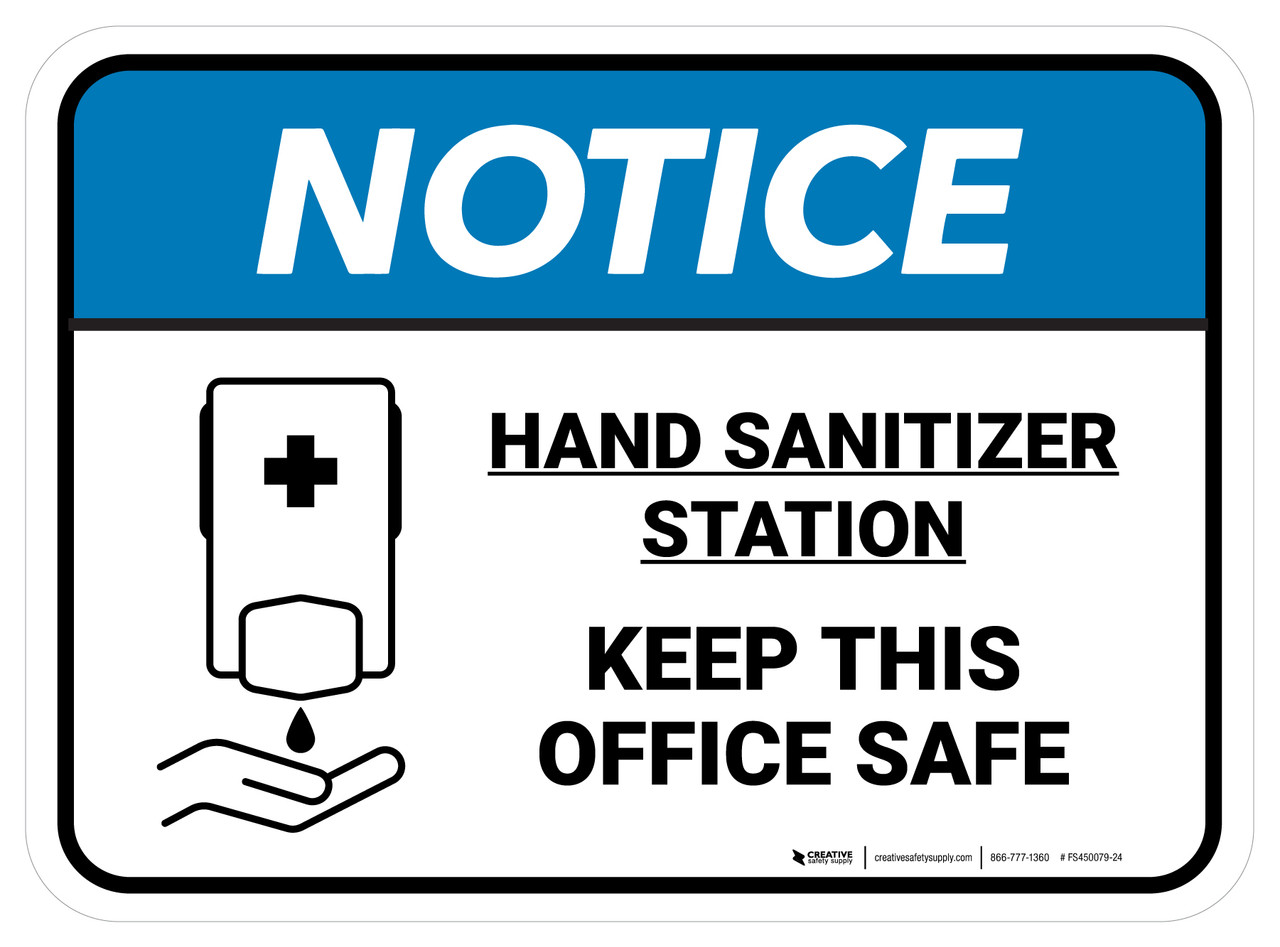 Notice: Keep This Office Safe Rectangle - Floor Sign