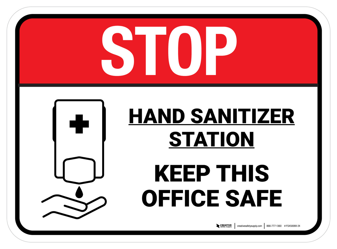 Stop: Keep This Office Safe Rectangular - Floor Sign