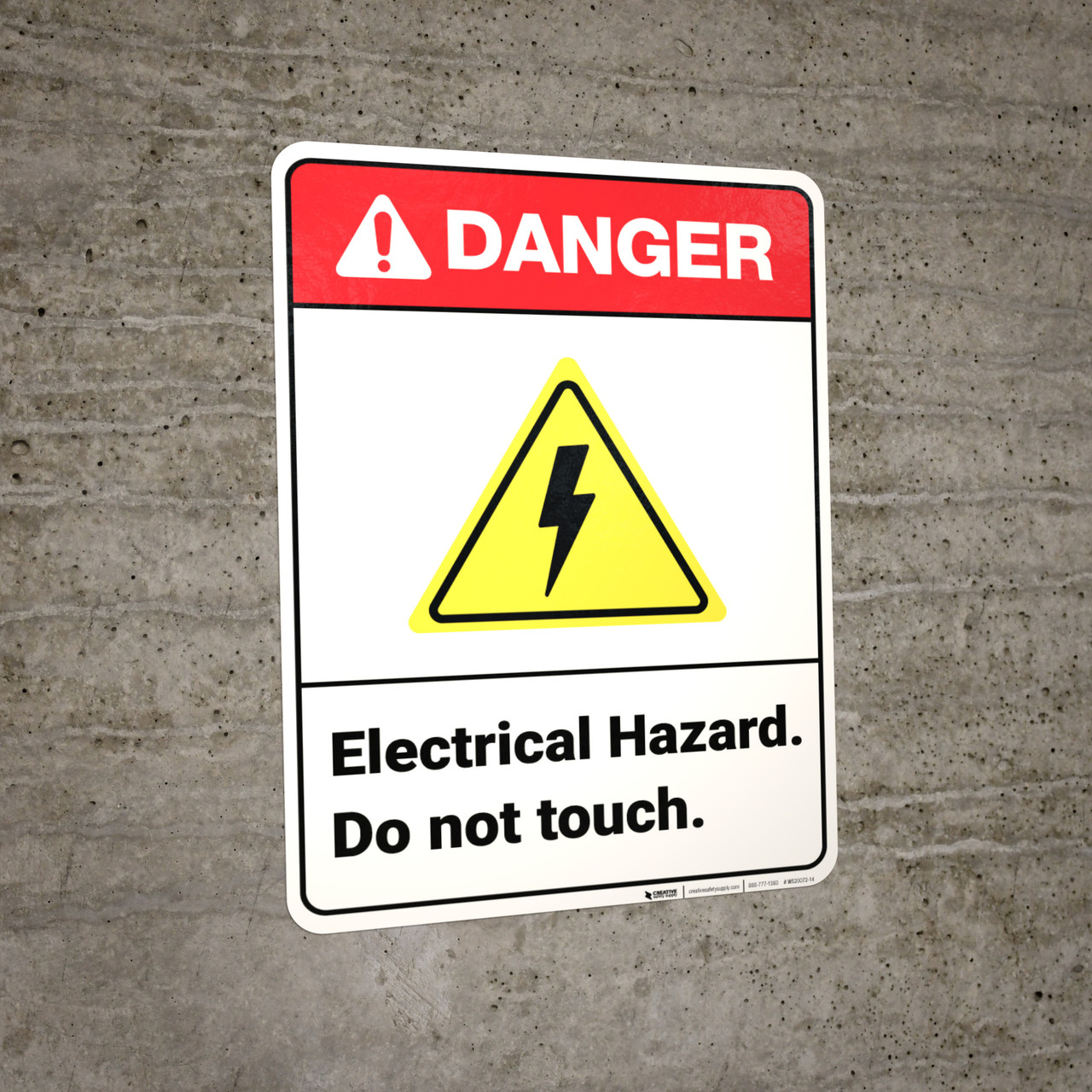 Danger: Electrical Hazard Do Not Touch ANSI - Wall Sign