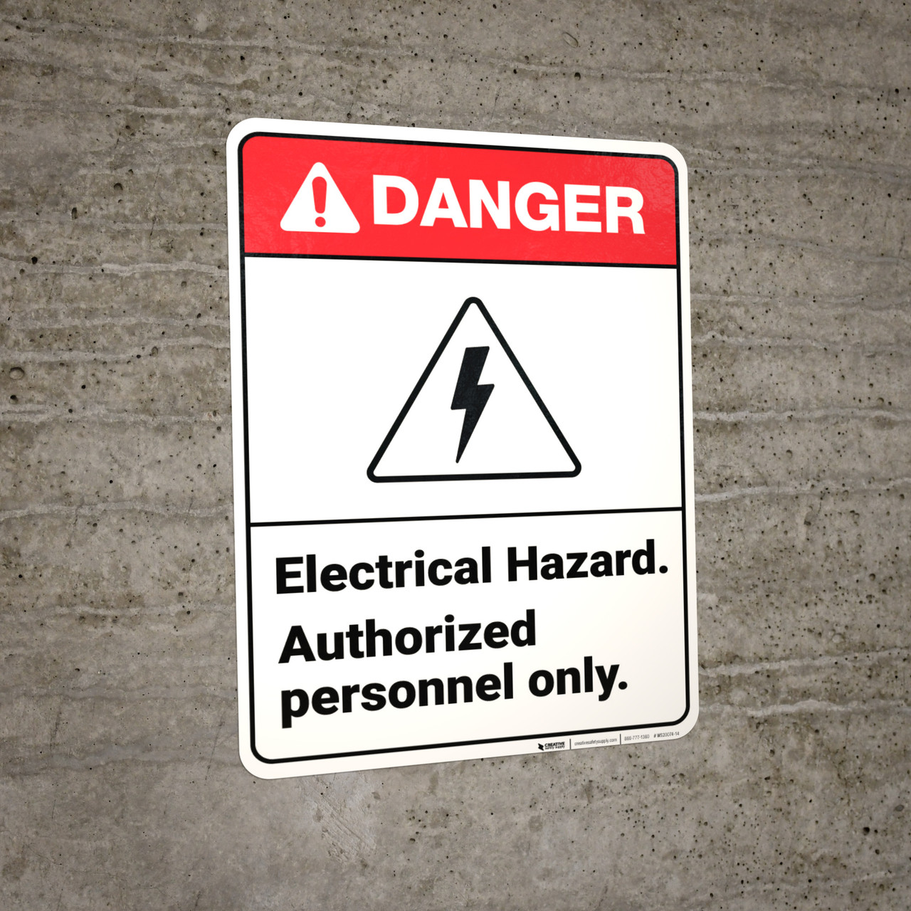 Danger: Electrical Hazard Personnel ANSI - Wall Sign | Creative Safety ...