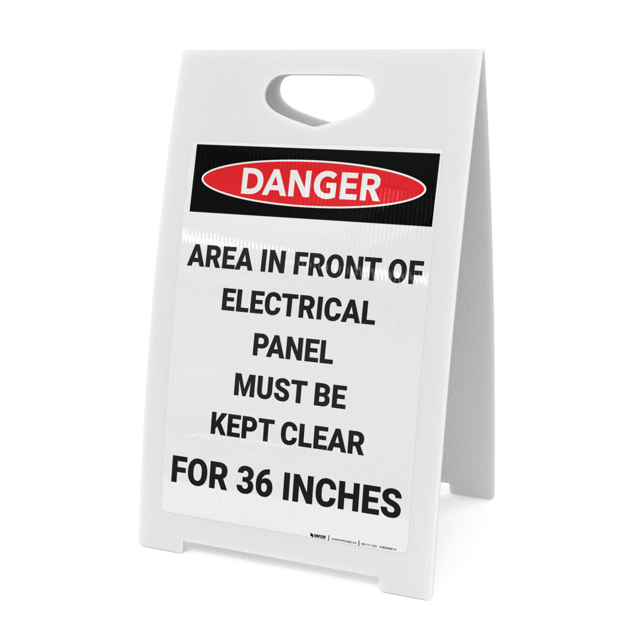 Danger: Keep Electrical Panel Clear Portrait - A-Frame Sign