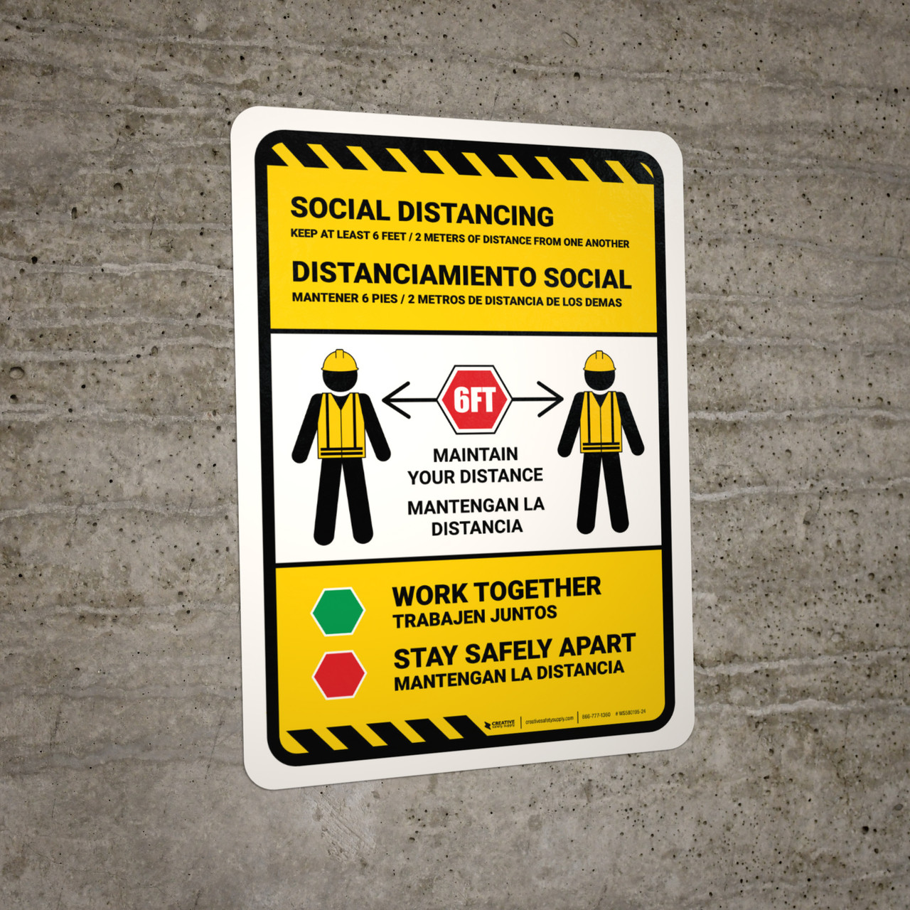 Work-Site Covid-19 Safety Precautions with Icons Bilingual Spanish ...