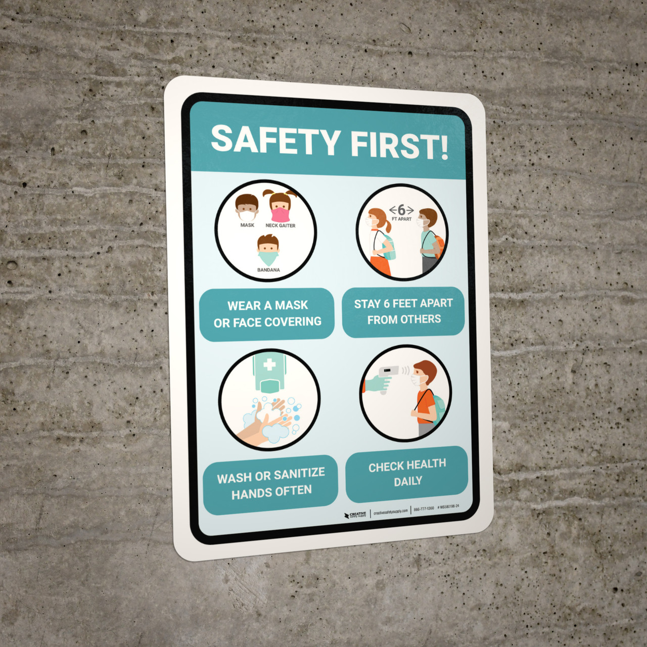 Safety First! Back to School Covid-19 Safety Precautions Portrait ...