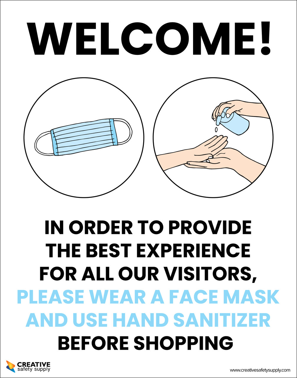 Welcome! Please Wear A Face Mask & Use Hand Sanitizer Before Shopping ...