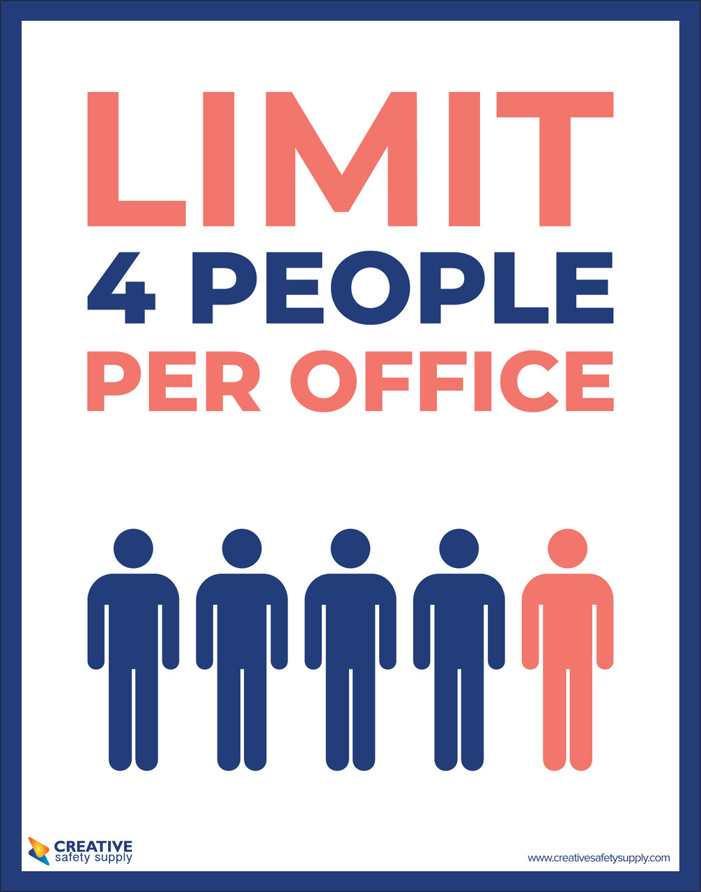 Limit 4 People Per Office - Poster