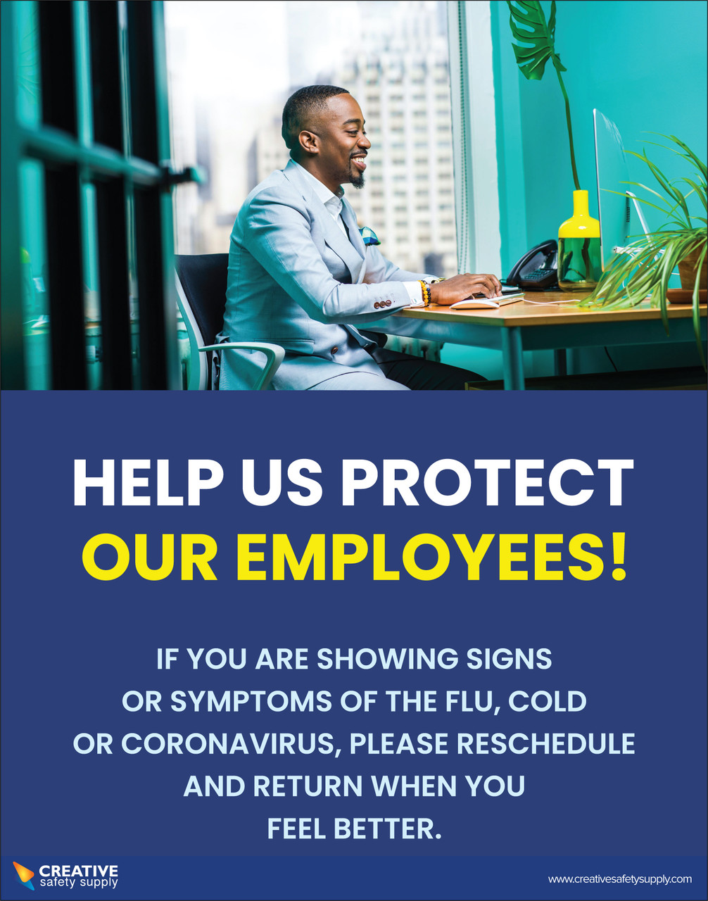 Help Us Protect Our Employees - Poster | Creative Safety Supply