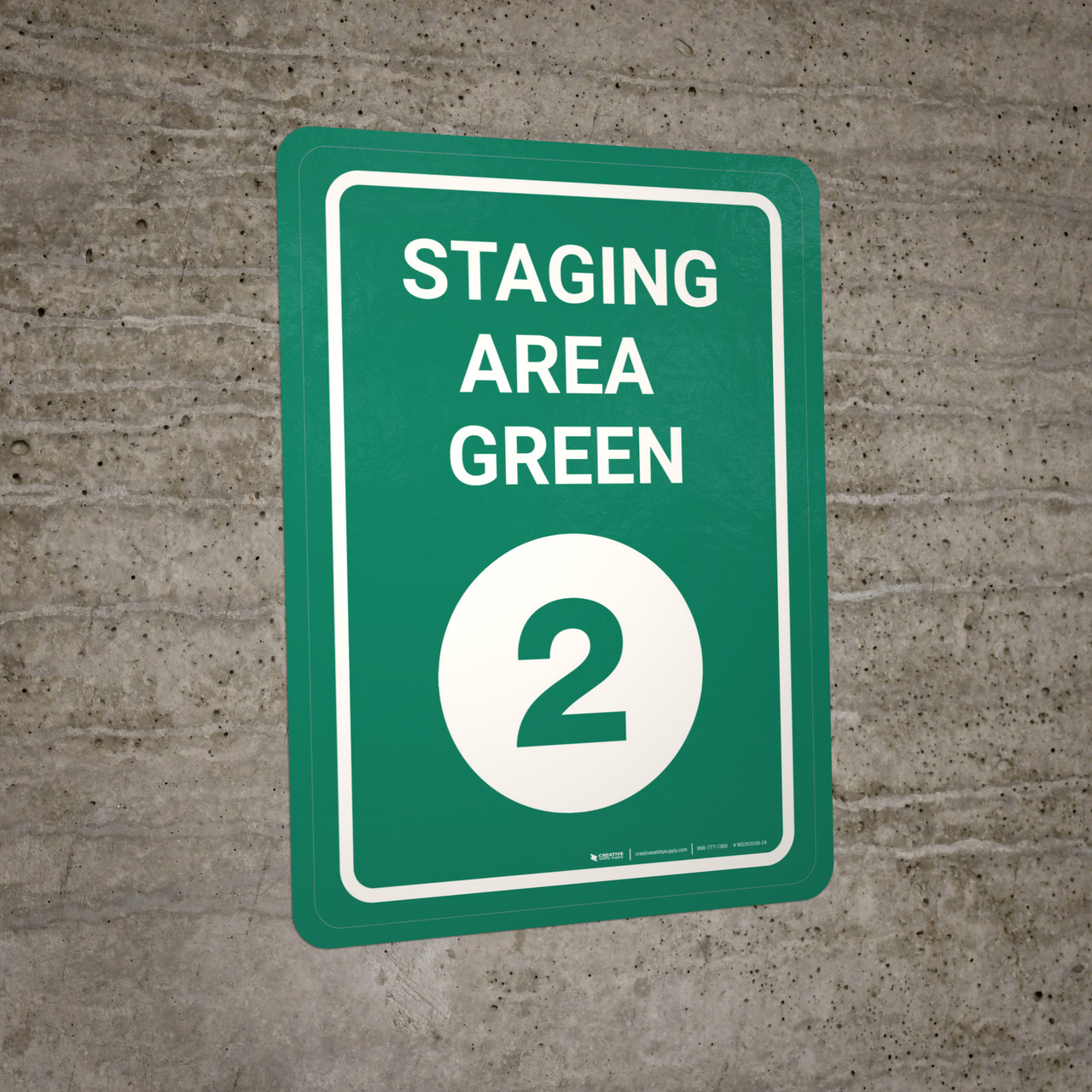 Staging Area Green 2 - Wall Sign