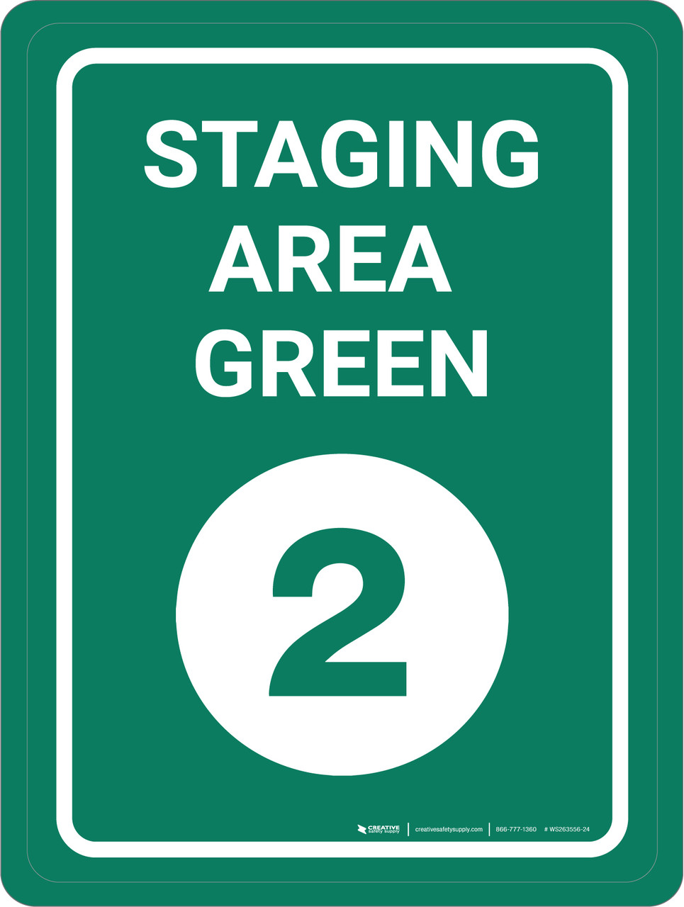 Staging Area Green 2 - Wall Sign