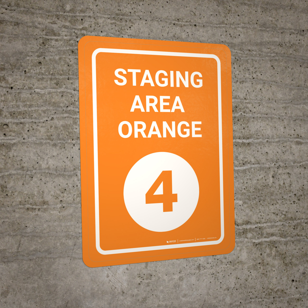 Staging Area Orange 4 - Wall Sign