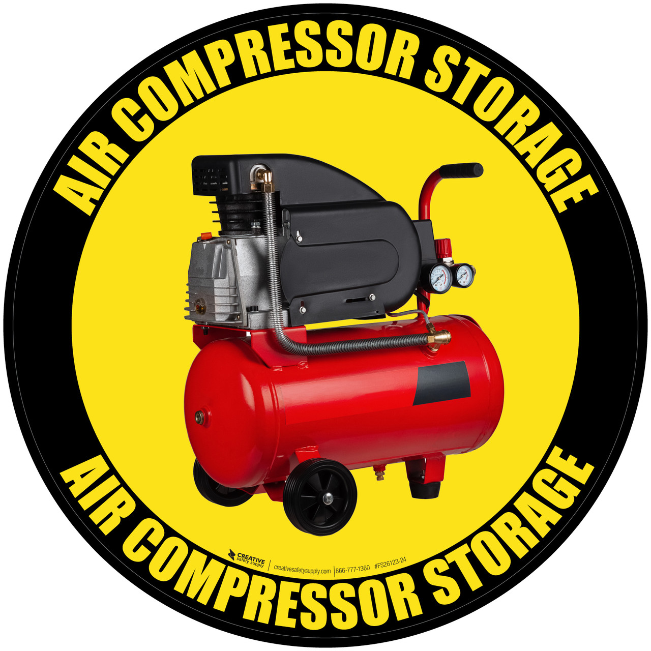 Air Compressor Storage - Floor Sign