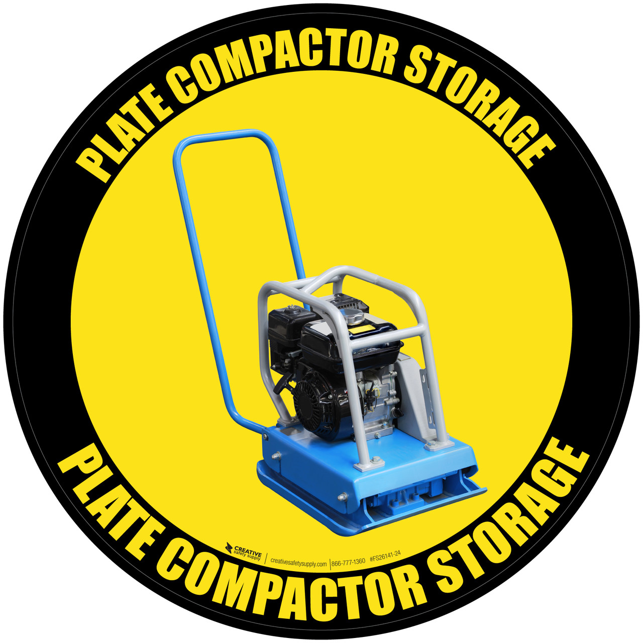 Plate Compactor Storage - Floor Sign