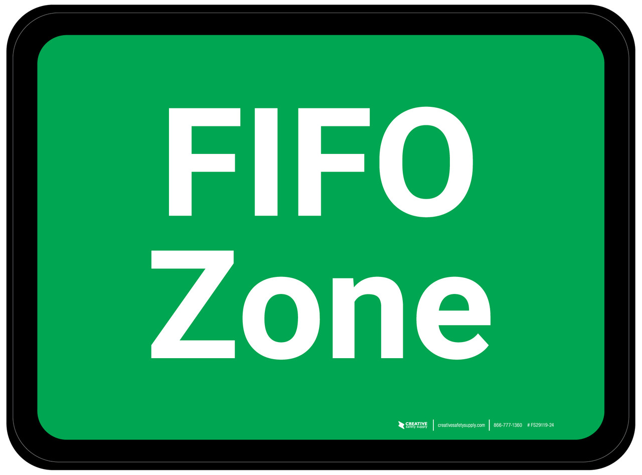 FIFO Zone - Green Rectangle - Floor Sign