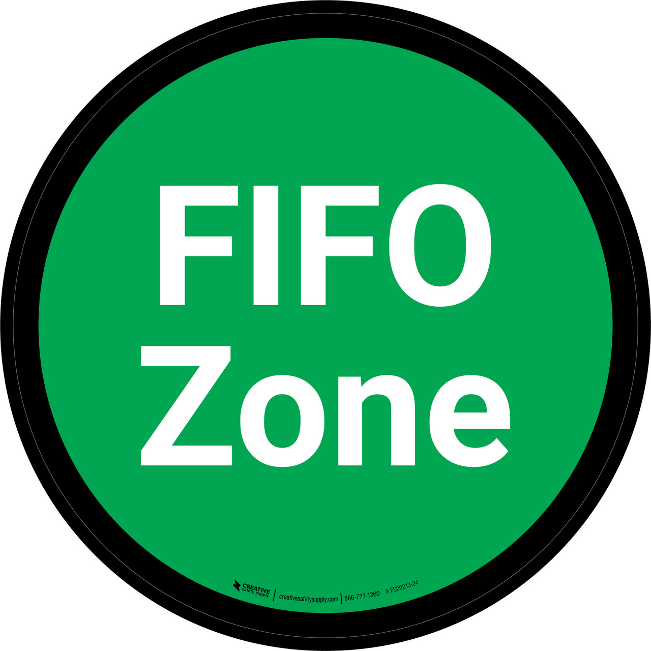 FIFO Zone - Green Circle - Floor sign
