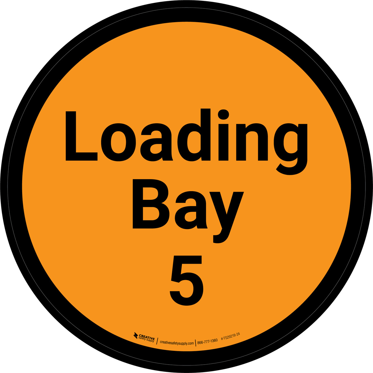 Loading Bay 5 - Orange Circle - Floor sign