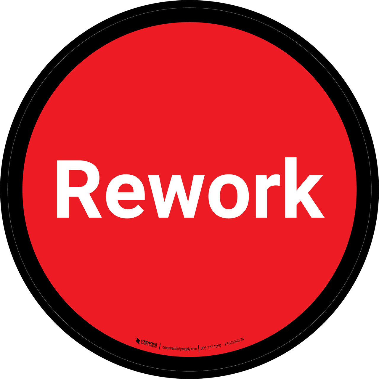 Rework - Red Circle - Floor sign